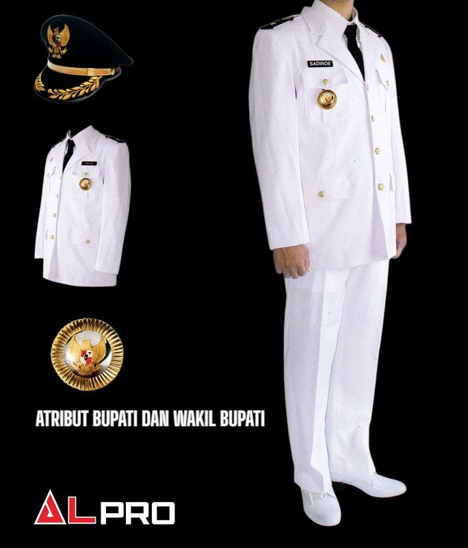 PAKAIAN DINAS UPACARA BESAR BUPATI DAN WAKIL BUPATI (ATRIBUT LENGKAP)
