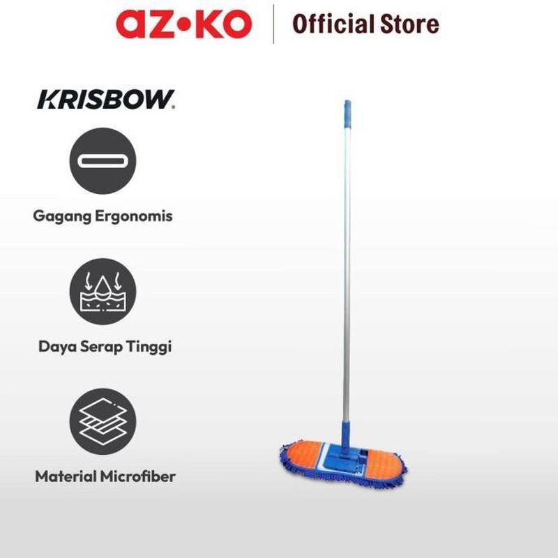 Krisbow Microfiber Dust Mop Aluminium Handle, 60 cm