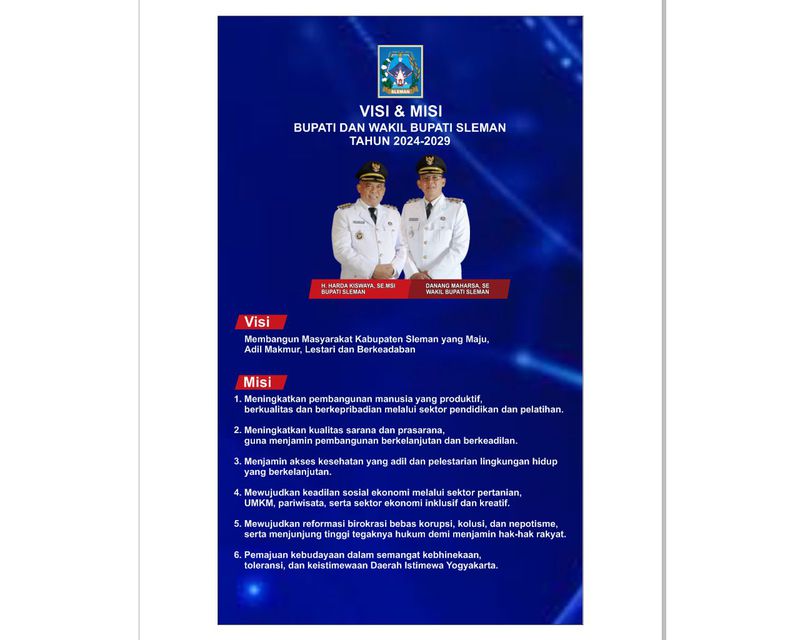 Banner visi dan misi Dishub uk 250 x 150 Finishing kayu