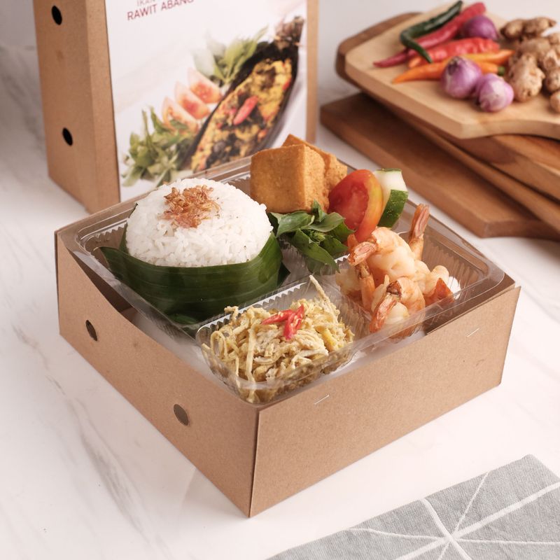 Paket Nasi Box Nusantara - Udang Ikan Suwir