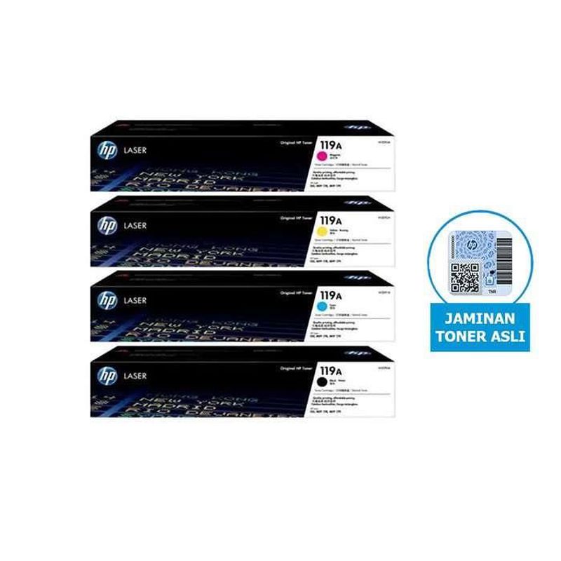 Toner Printer HP Original 119A 1Set 4warna (W2090A) - Pink