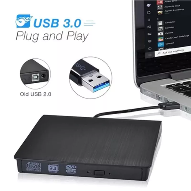 DVD Player External MTECH Slim USB3.0 Portable CD Reader Writer RW ...