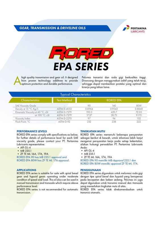 RORED EPA SAE 140