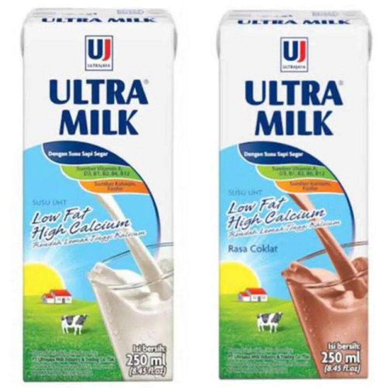 Susu UHT Ultramilk Low Fat 250 Ml