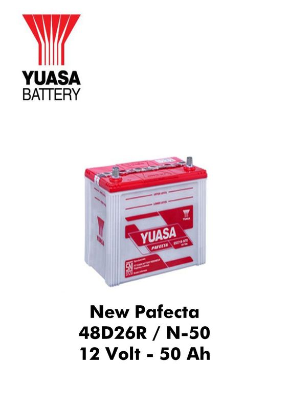 YUASA NEW PAFECTA N-50 / 48D26R, 12 VOLT - 50 AH