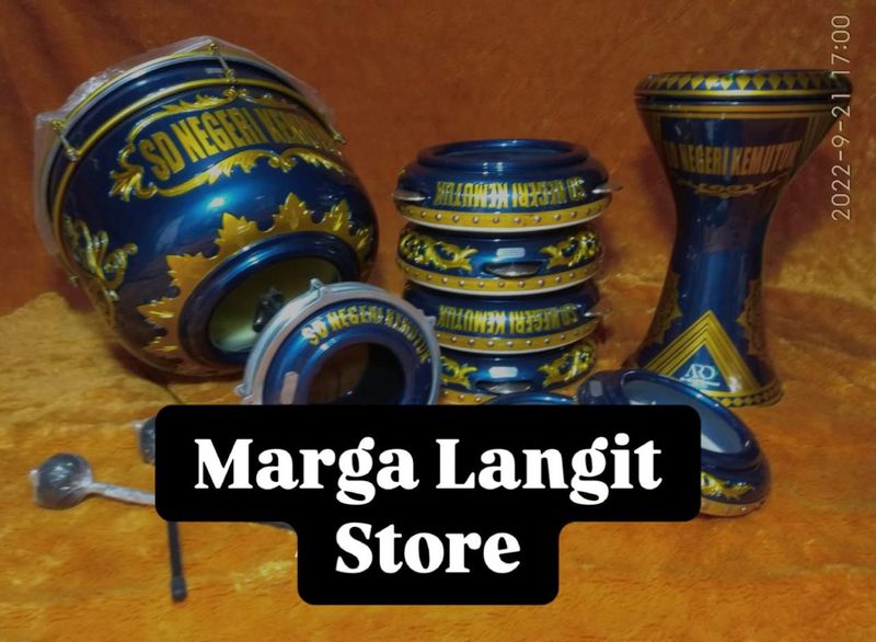 Rebana 1 SetUkir Motif (4 Terbang, 2 Teplak, 1 tam 2 tung, 1 Darbuka, 1 ...