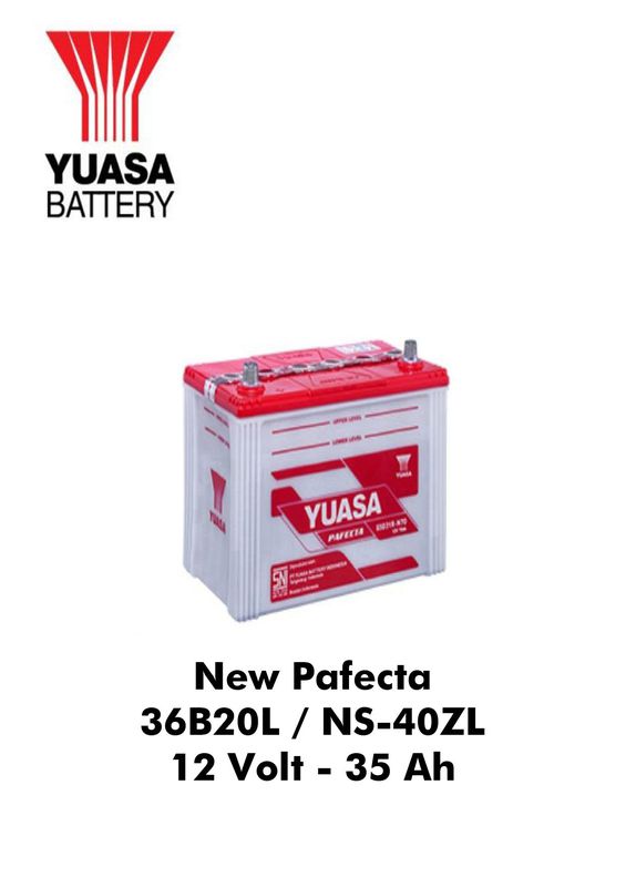 YUASA NEW PAFECTA 36B20L / NS-40ZL, 12 VOLT - 35 AH