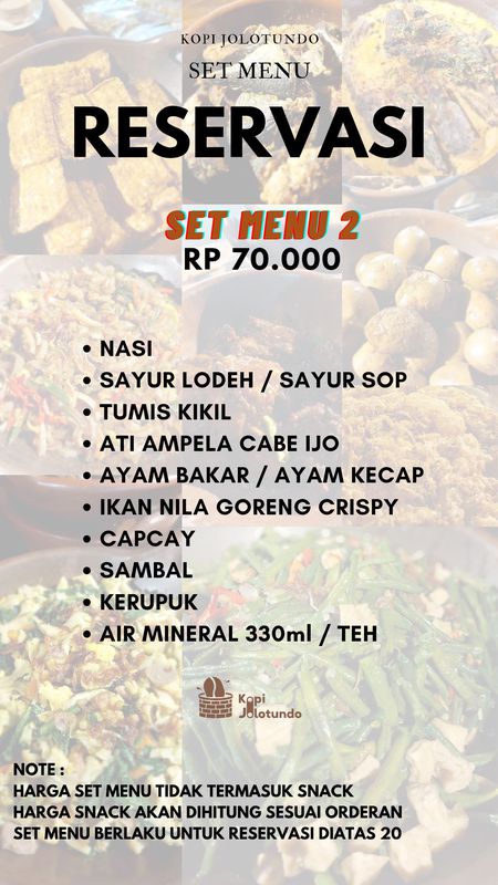 Reservasi set menu 2