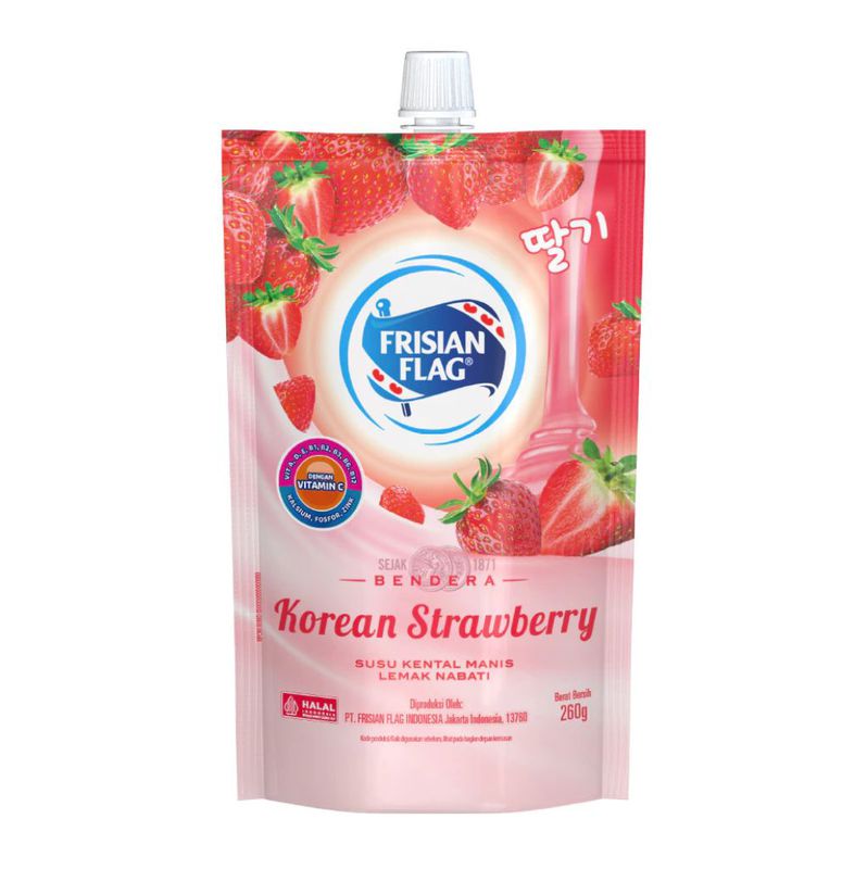 SKM Frisian Flag Korean Strawberry, 260 ml