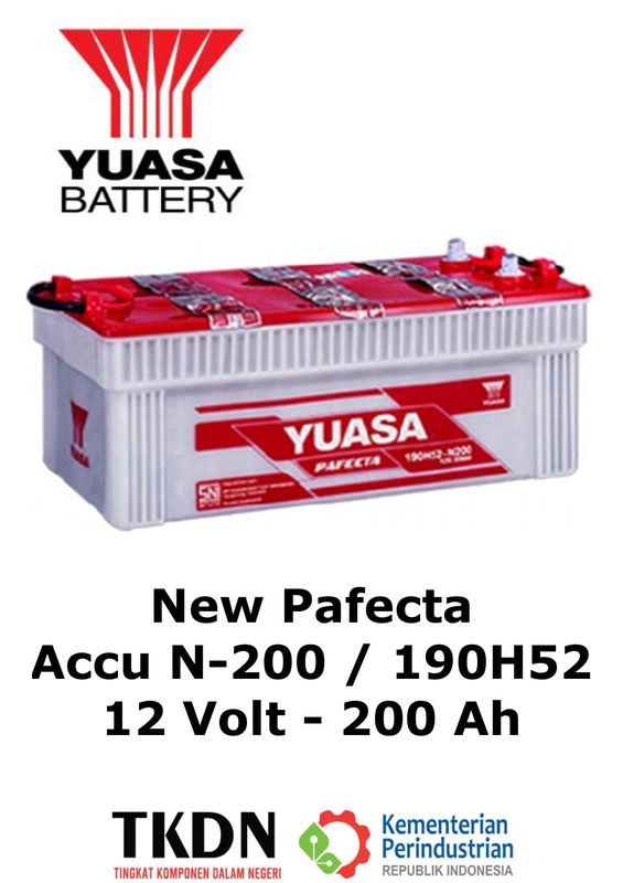 YUASA NEW PAFECTA 190H52 / N-200, 12 VOLT - 200 AH