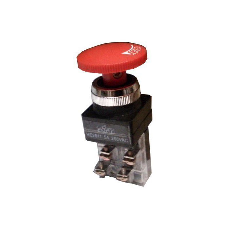 PUSH BUTTON FORT PB2511 5A 250 VAC 1 NO - 1NC, 25 MM, RED