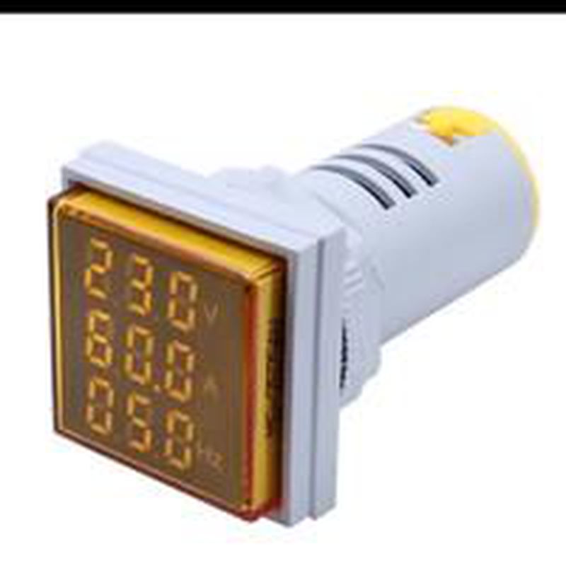 PILOT LAMP LED V+A+HZ DIGITAL INDIKATOR, 22M 220 VAC, YELLOW
