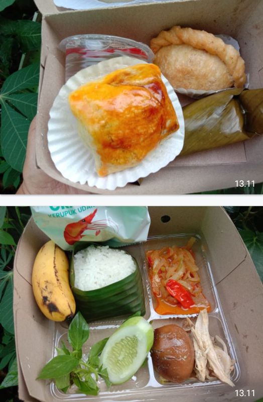 Paket snack dan Nasi Bok
