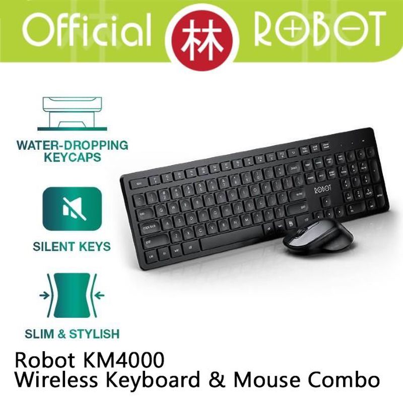 Keyboard Wireless Combo Robot KM4000