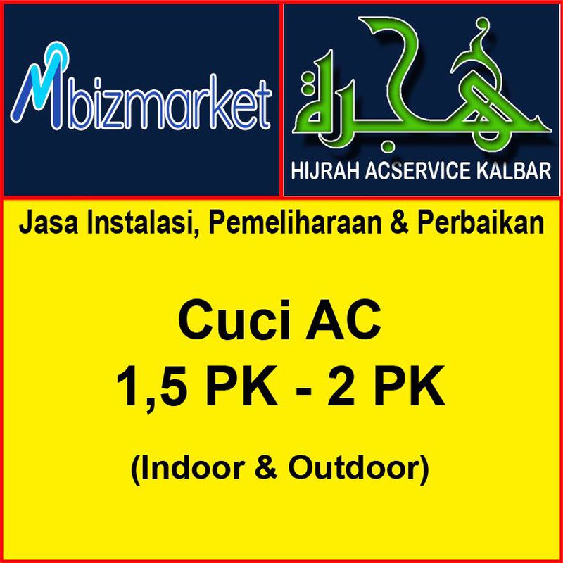 Cuci AC 1,5 PK - 2 PK (Indoor dan Outdoor)