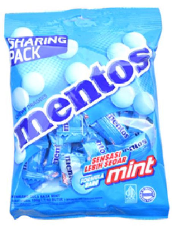 Mentos Mint - Kemasan Bag 108 Gr- Isi 45 butir
