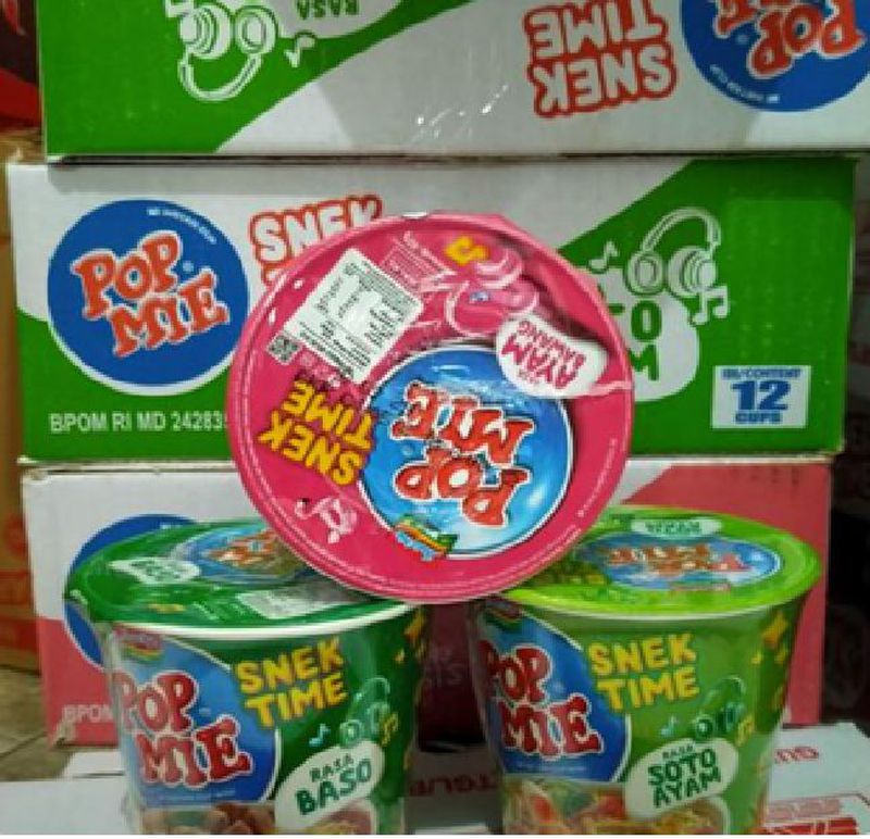 Pop Mie Mini - 1 Dus isi 12 cup @40 Gr ; 4 varian Rasa : Baso, Soto ...