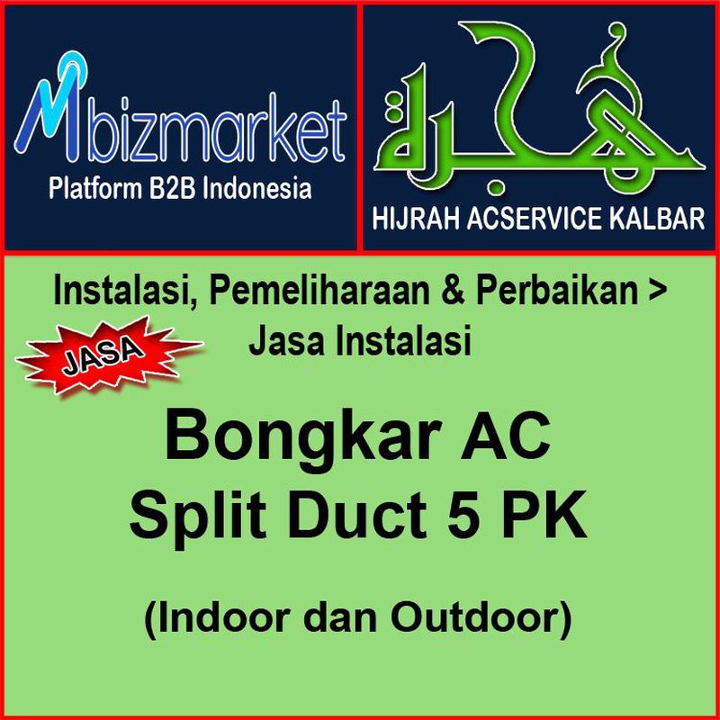 Bongkar AC Split Duct 5 PK (Indoor dan Outdoor)