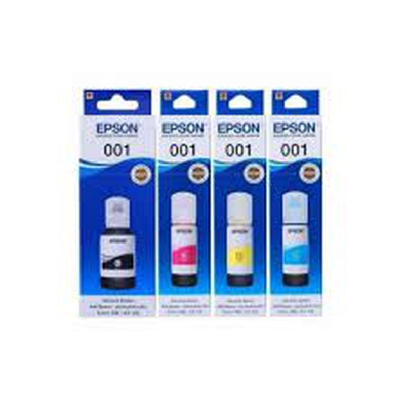 Tinta Merk Epson 001 Hitam dan Warna