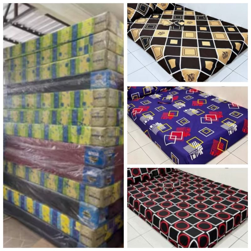 Kasur Busa Big FOAM 90x200x20, dilengkapi dengan Seprei, Sarung Bantal ...