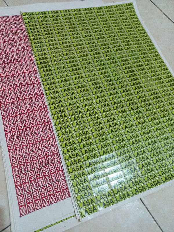 Stiker kromo A3 Cutting LASA / HIGH ALERT