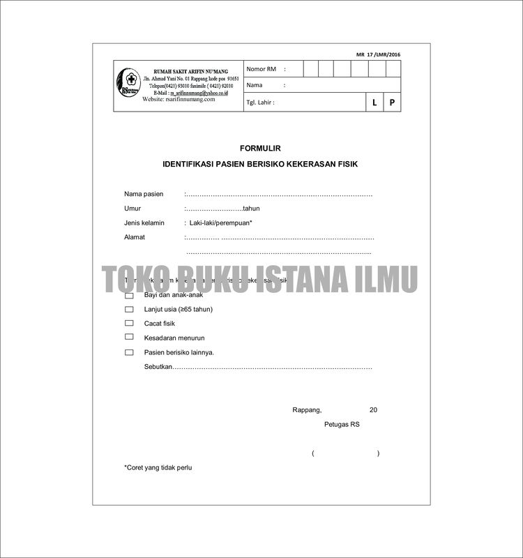 MR17LMR / FORMULIR IDENTIFIKASI PASIEN BERISIKO KEKERASAN FISIK