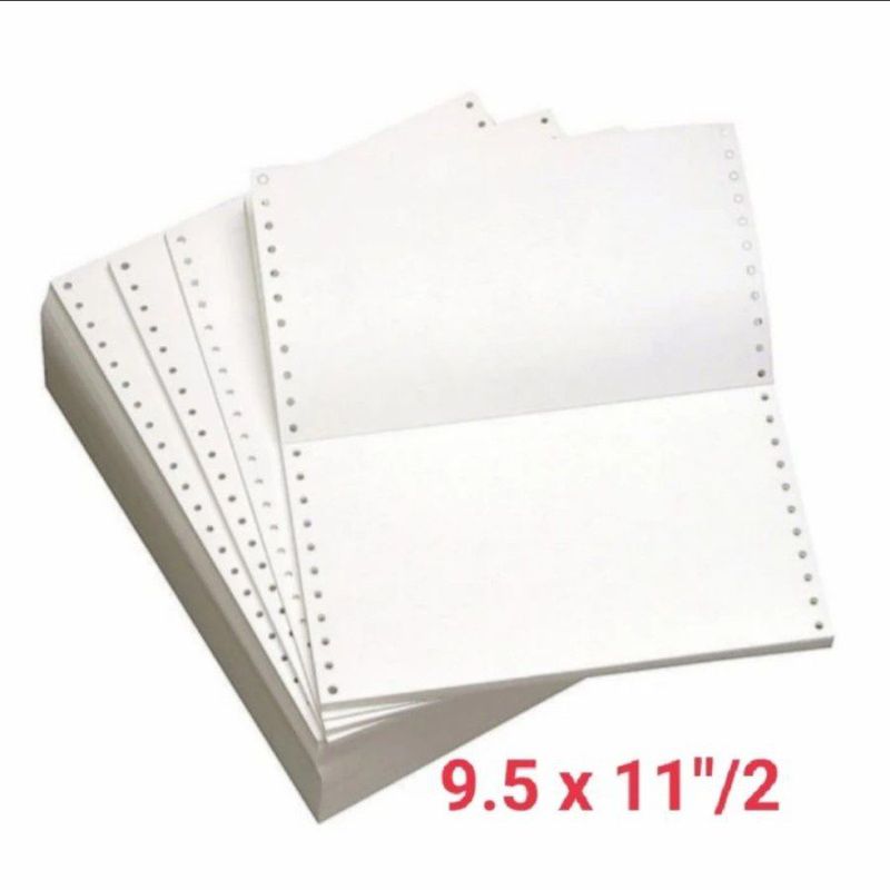 Kertas Continuous Form 2 ply Standar 9 NCR Putih 9 1/2 x 11