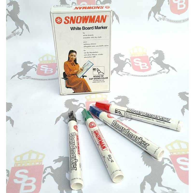 SPIDOL WHITE BOARD SNOWMAN BG-12 - Hitam