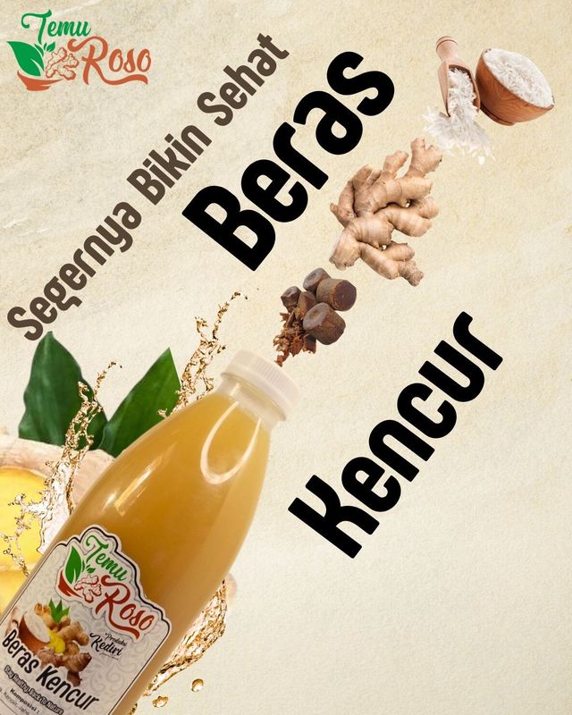 Jamu Instan Tradisional Temu Roso Beras Kencur Ukuran Botol 600ml