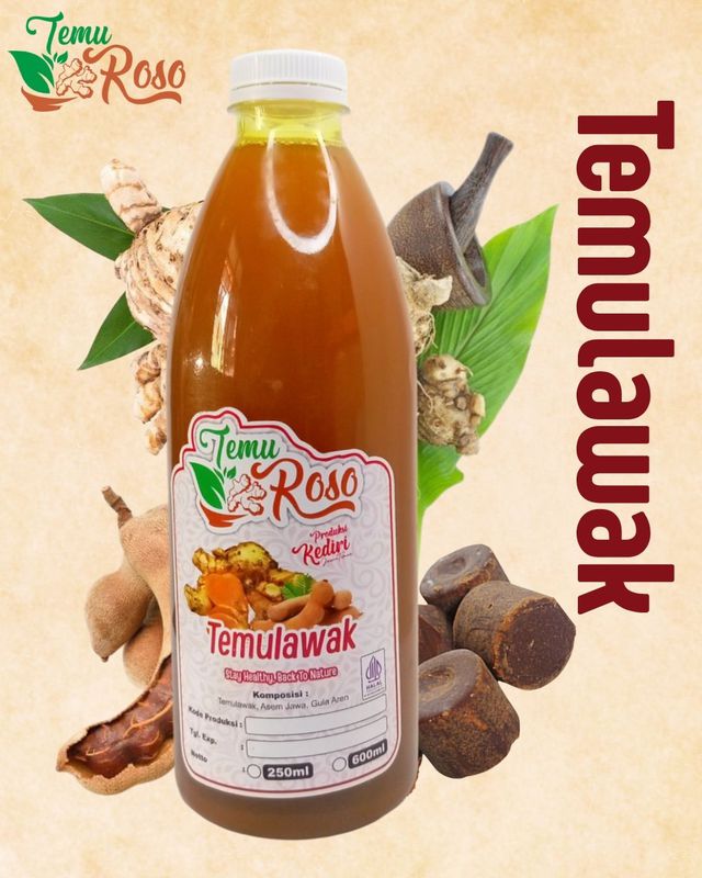 Minuman Tradisional Temu Roso Temulawak Ukuran Botol 600ml