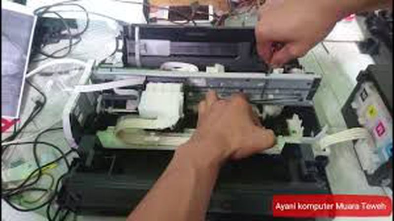 SERVIS PRINTER EPSON L565 GANTI KABEL FLEXIBLE HEAD, FLEXIBLE POWER