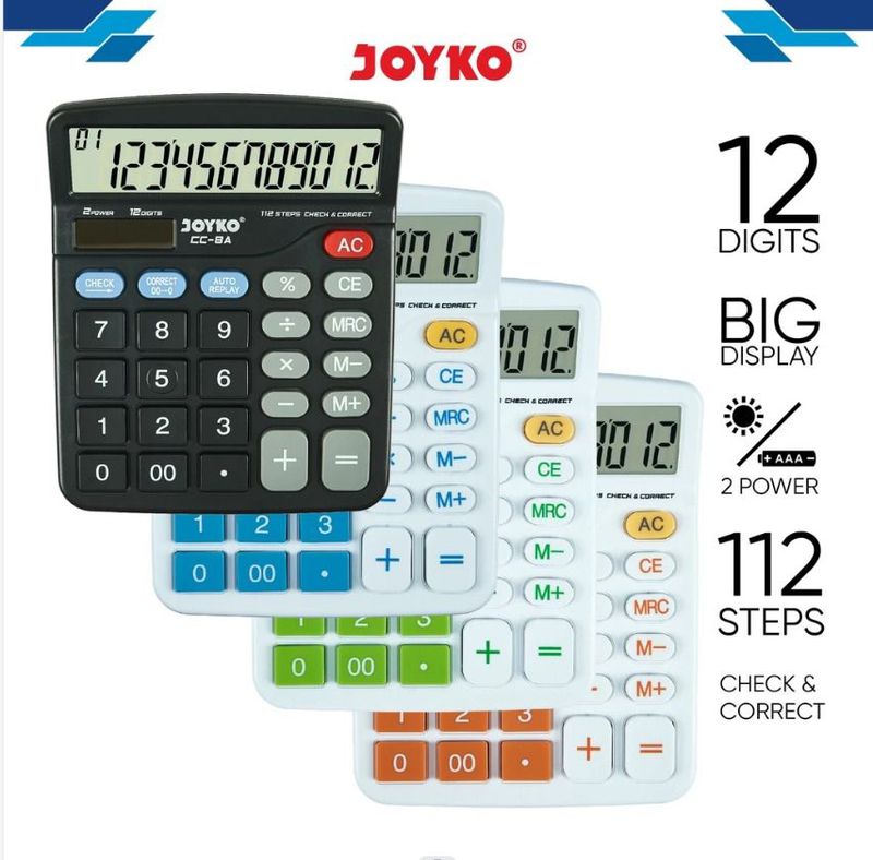 Kalkulator Joyko CC-8 12 Digits Check Correct