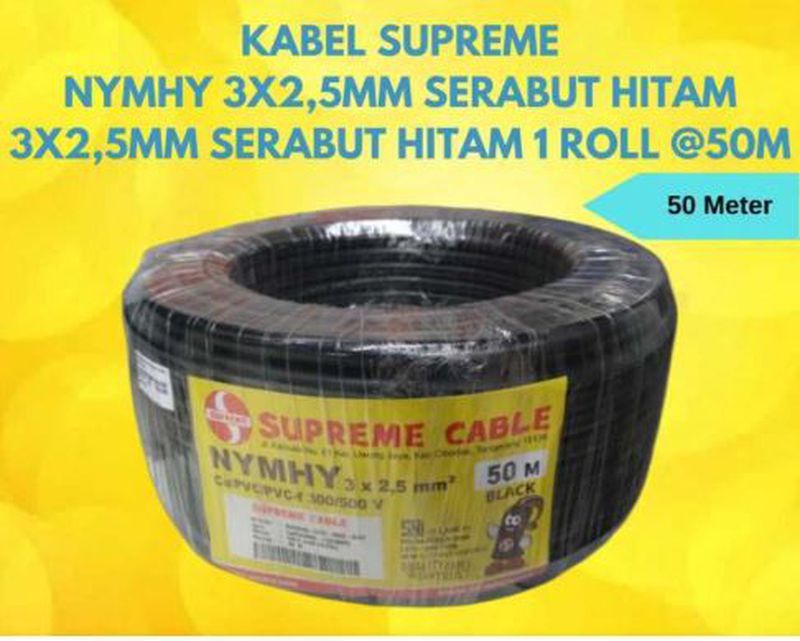 KABEL LISTRIK SUPREME - UKURAN 2X0.75MM