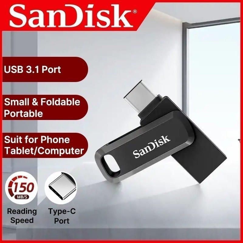 Flashdisk Sandisk Type C 128GB OTG 150Mb/s High-Speed USB