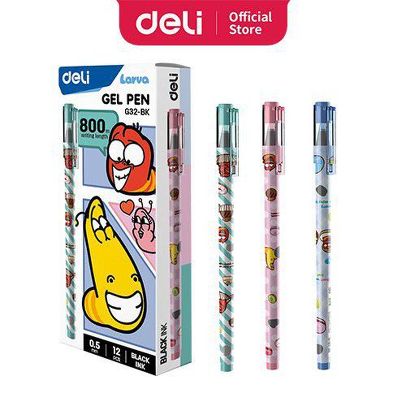 Deli Gel Pen 0.5mm No.G32-BK