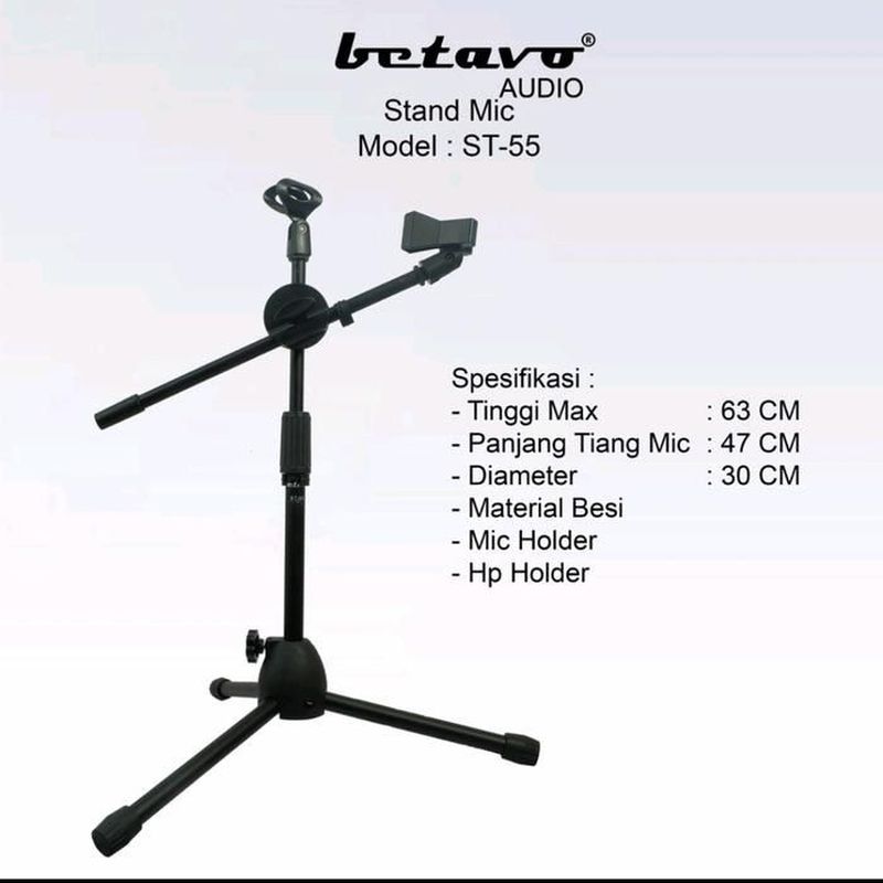 Tiang mic stand mic pendek betavo st-55