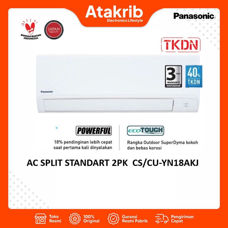AC SPLIT STANDART 2PK MEREK PANASONIC, TYPE CS/CU-YN18AKJ