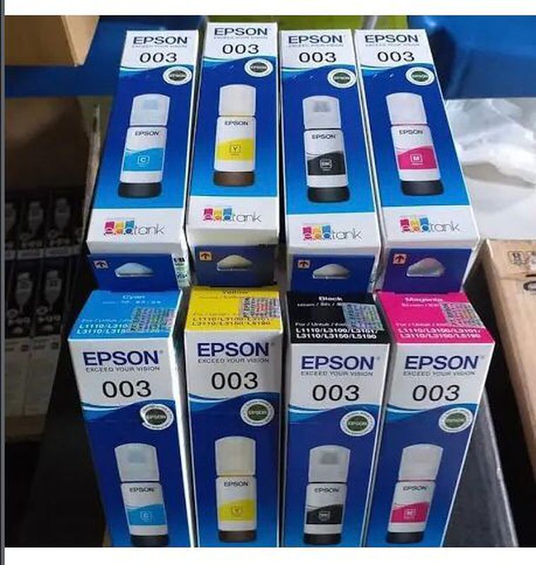 CYM TINTA PRINTER EPSON 003 WARNA HITAM DAN WARNA - Kuning