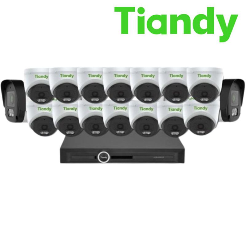 PAKET IP CAMERA TIANDY 4 MP COLOR 16CH 8TB (SUDAH TERMASUK INSTALASI)