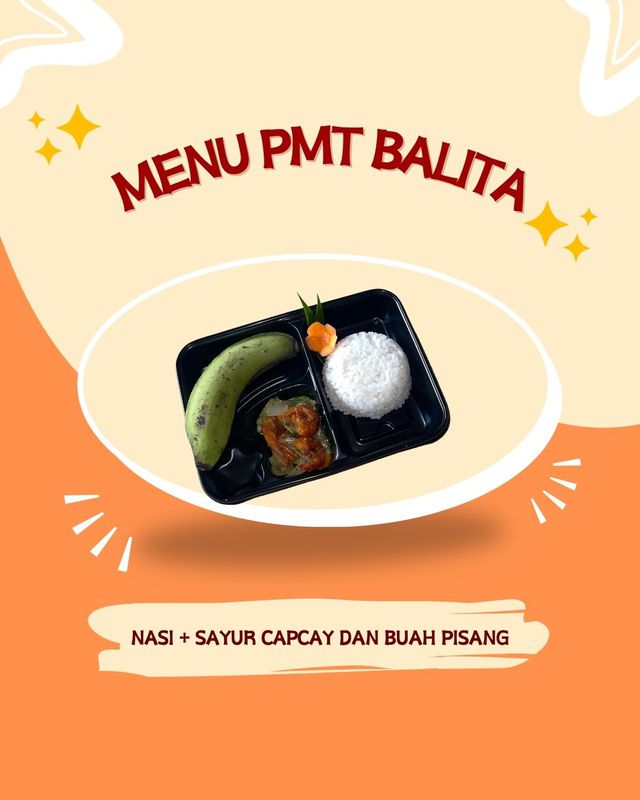 PMT BALITA NASI + SAYUR CAP CAY + BUAH PISANG