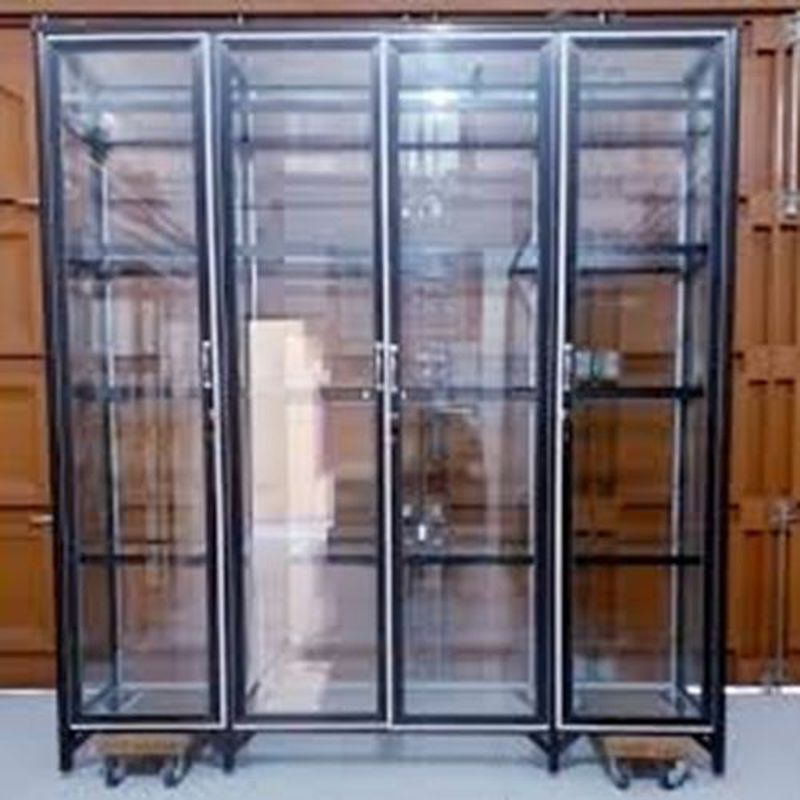 RAK KACA ALUMINIUM BESAR