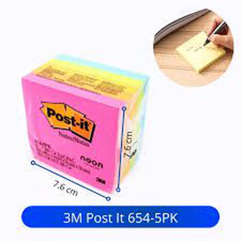 3M Post-It Sticky Notes Seri 654 654-5CY