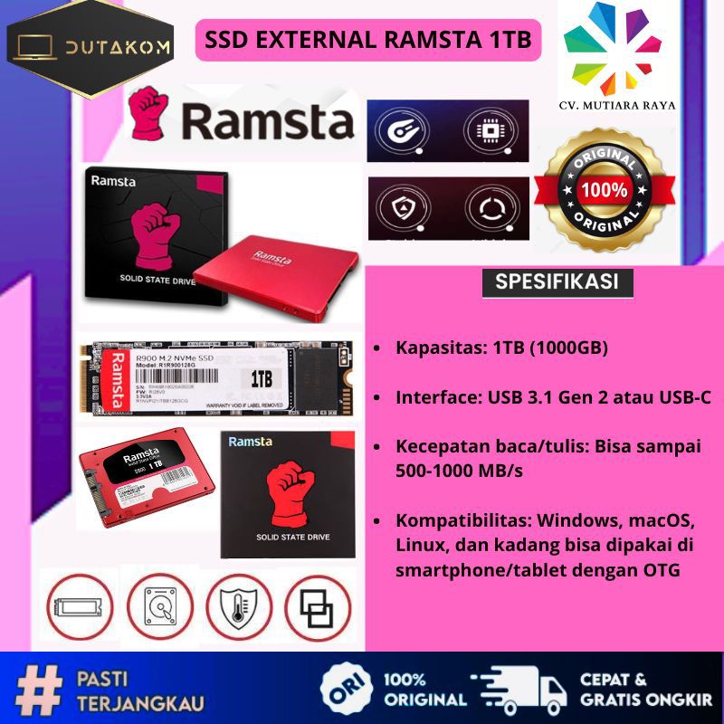 SSD EXTERNAL RAMSTA 1TB