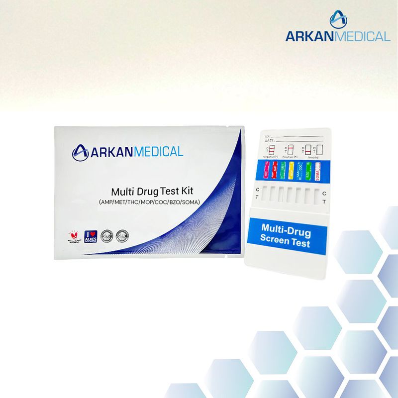 ARKAN MEDICAL Multi Drug Test AMP/MET/THC/MOP/COC/BZO/SOMA (7P) + BONUS ...