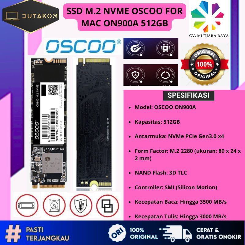 SSD M.2 NVME OSCOO FOR MAC ON900A 512GB