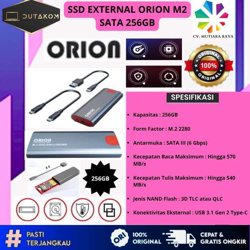 SSD EXTERNAL M2 SATA ORION 256GB