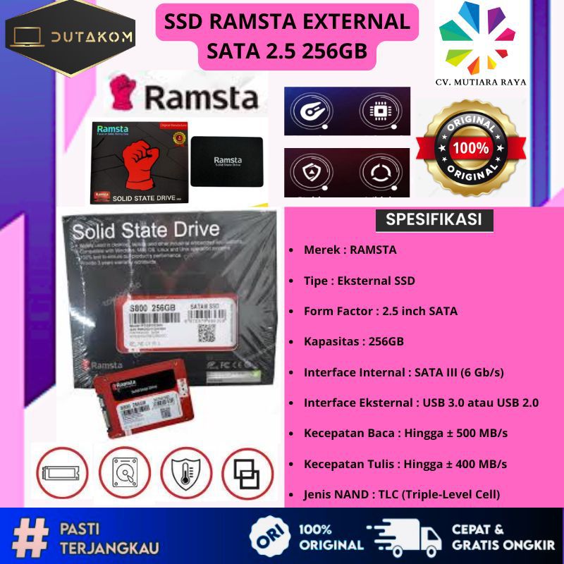 SSD EXTERNAL SATA 2.5 RAMSTA 256GB