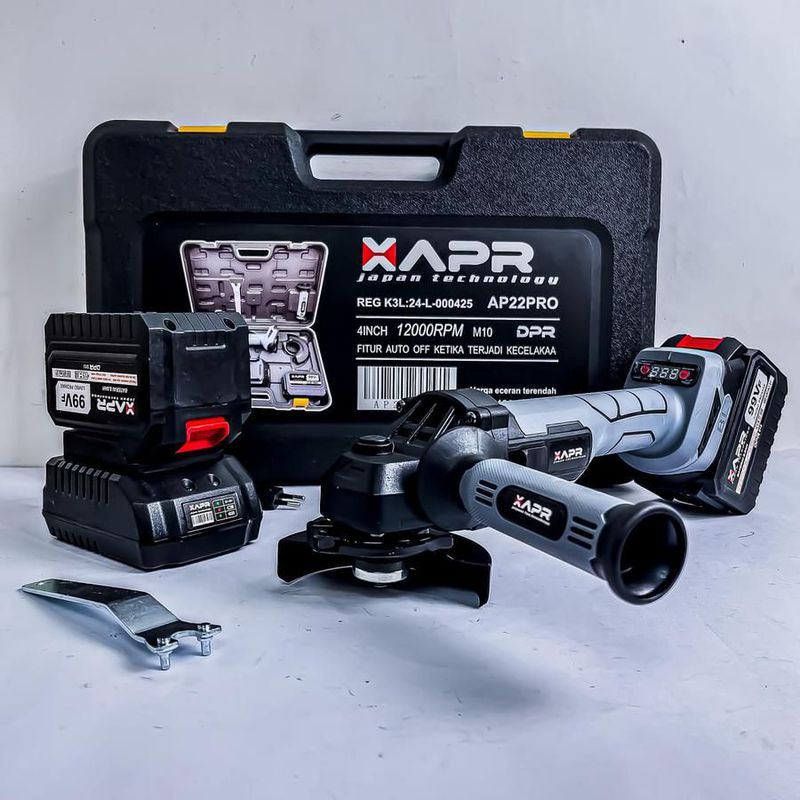APR JAPAN AP22PRO Mesin Gerinda Cordless Angle Grinder Potong Besi ...