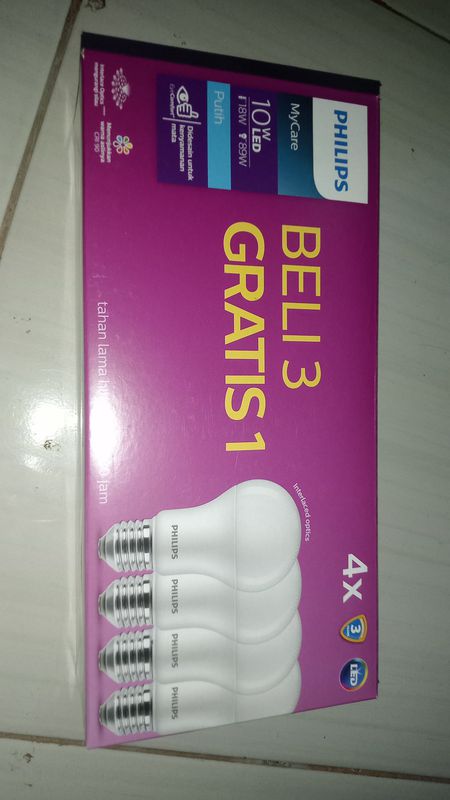 Lampu Philips LED 10 watt / sett