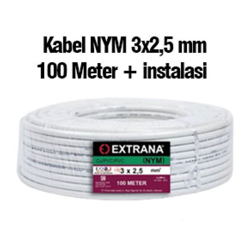 Kabel NYM 3x2,5 mm + instalasi